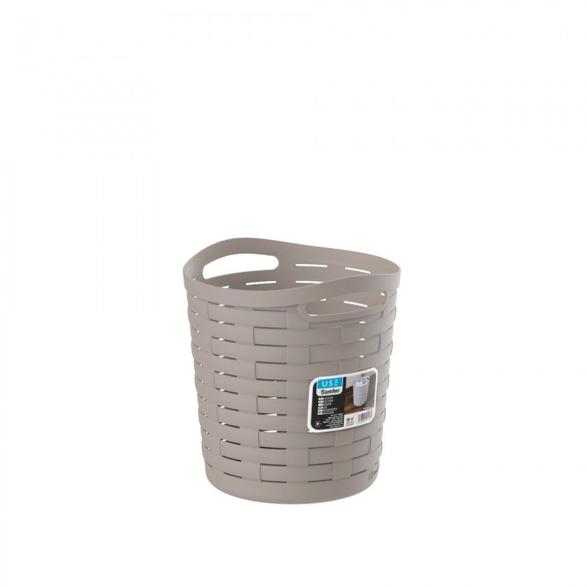 Cesto Multiusos Bamboo Redondo Sand 25X26cm - 58.01.05.1315.0089-Multicor | Ribrudi - Loja Online