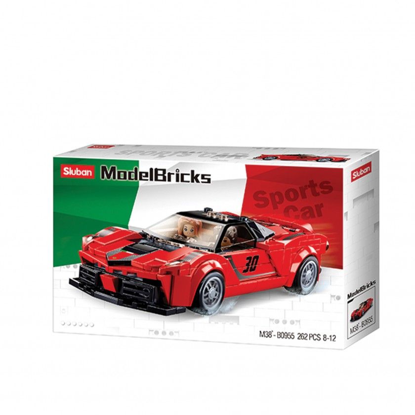 Model Bricks Racing Car 262 Peças - 64.02.05.1235.0048-Vermelho ...